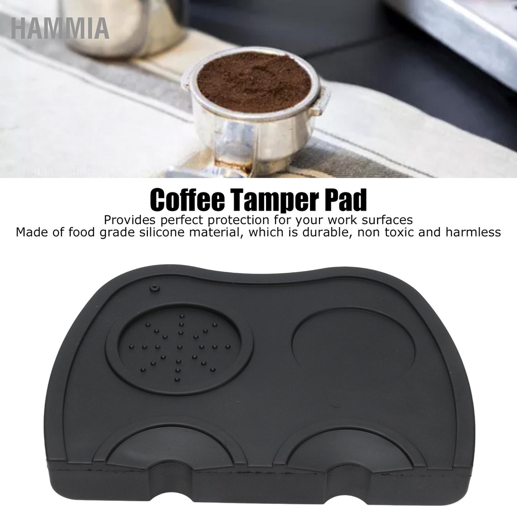 HAMMIA ซิลิโคนกาแฟ Tamper Pad Anti SLIP Soft MAT ทนความร้อนมุม Tamping ...
