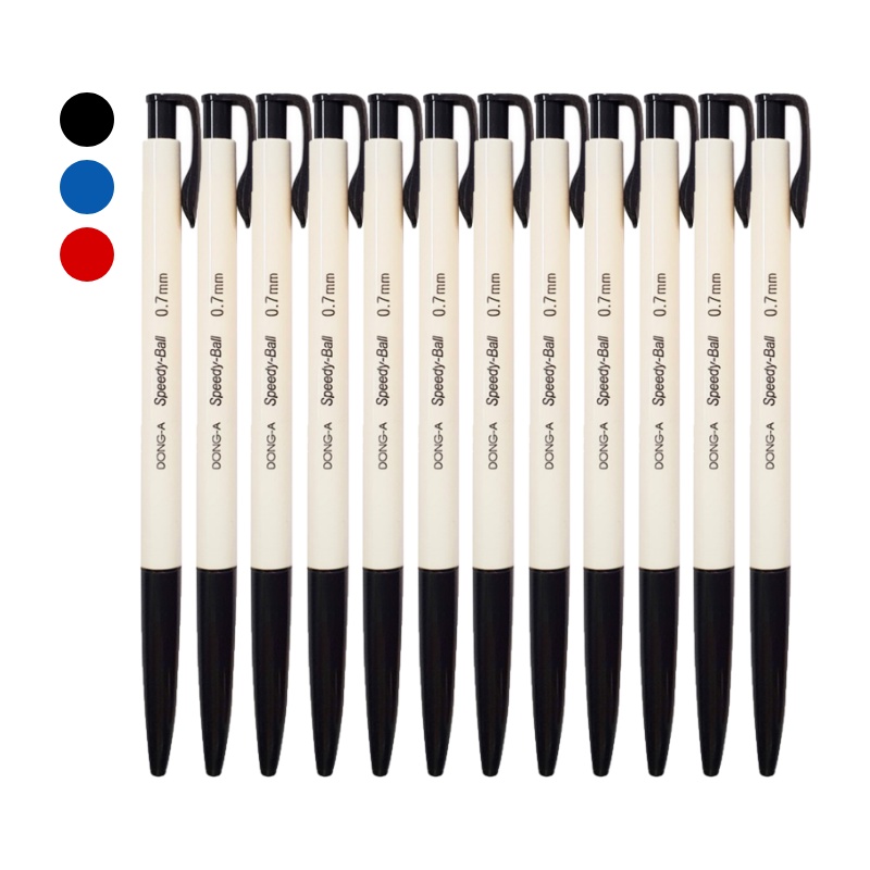 DONG-A P&T Speedy-Ball Ballpoint Pen 12pcs / 0.38mm | 0.5mm | 0.7mm | 1 ...