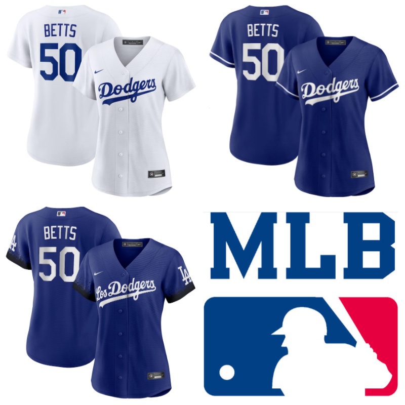 American MLB Los Angeles Dodgers หมายเลข50 mookie betts Player เสื้อ ...