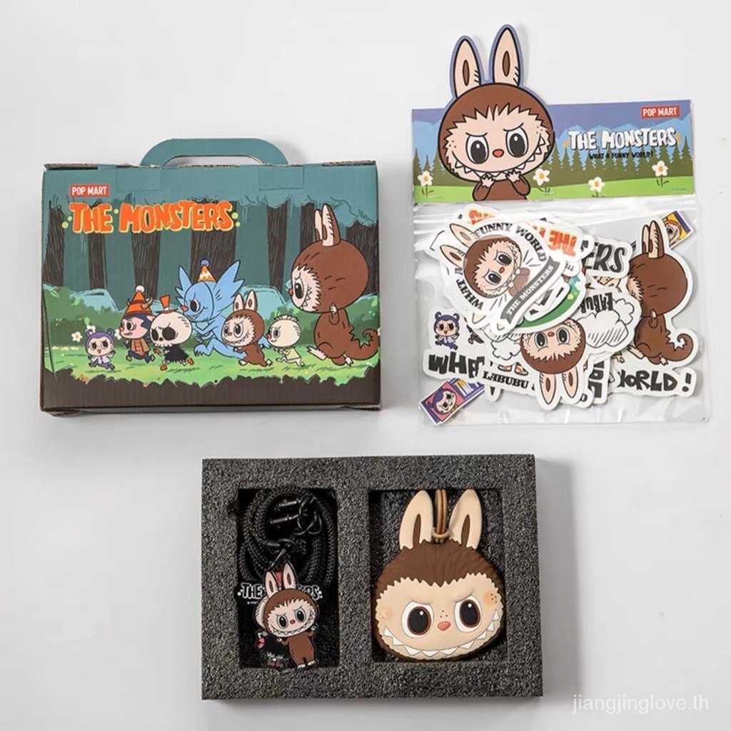 Popmart LABUBU สติกเกอร์พวงกุญแจแท็กกระเป๋าเดินทาง ลาย THE MONSTERS ...