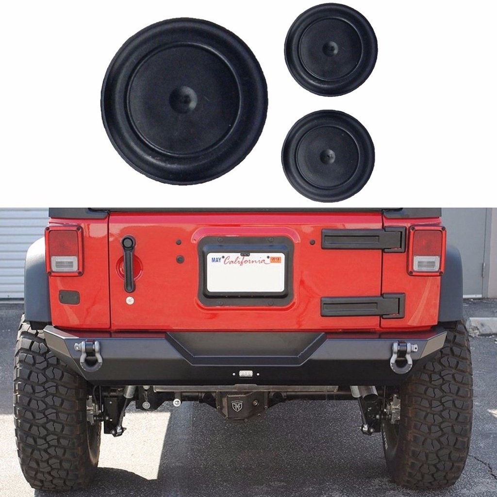 ชุดปลั๊กยาง 3 ชิ้น สําหรับ Jeep Wrangler JK Tailgate Tramp Stamp Tire ...