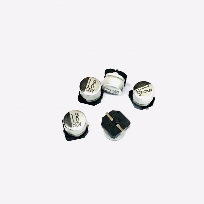 Capacitor SMD 10UF/50V(แพ็ค 10ตัว)คาปาซิเตอร์ 6.3*3.5 mm ตัวเก็บประจุ ...