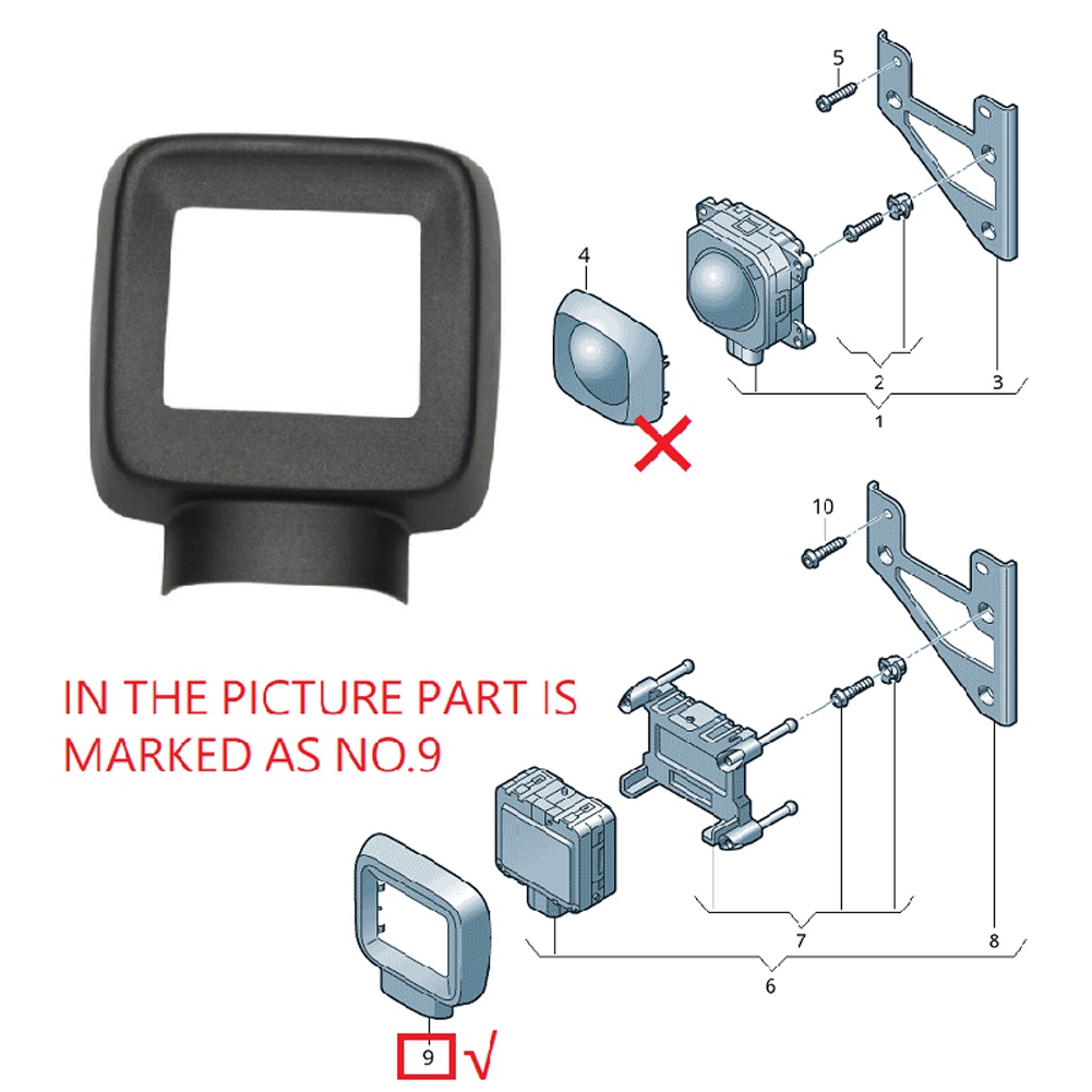 [Getdouble.th] กรอบเซนเซอร์เรดาร์อัตโนมัติ 5G0907225A9b9 ที่ทนต่อการสึก ...