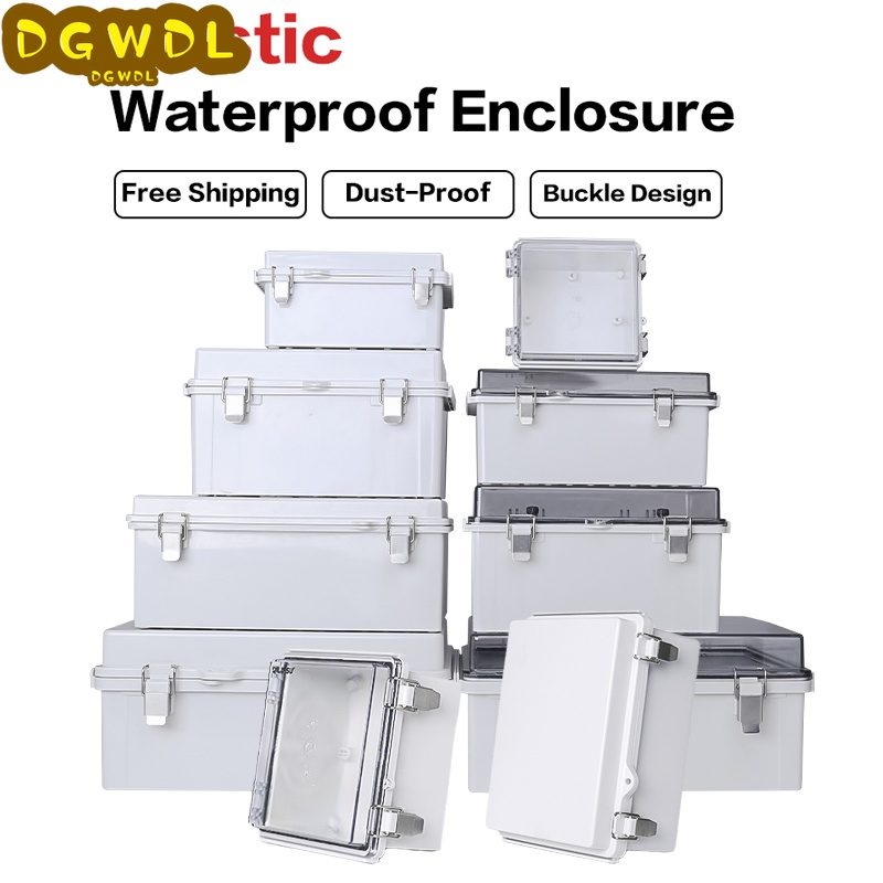 Waterproof Plastic Enclosure With Hasp Electrical Junction Box Outdoor ...