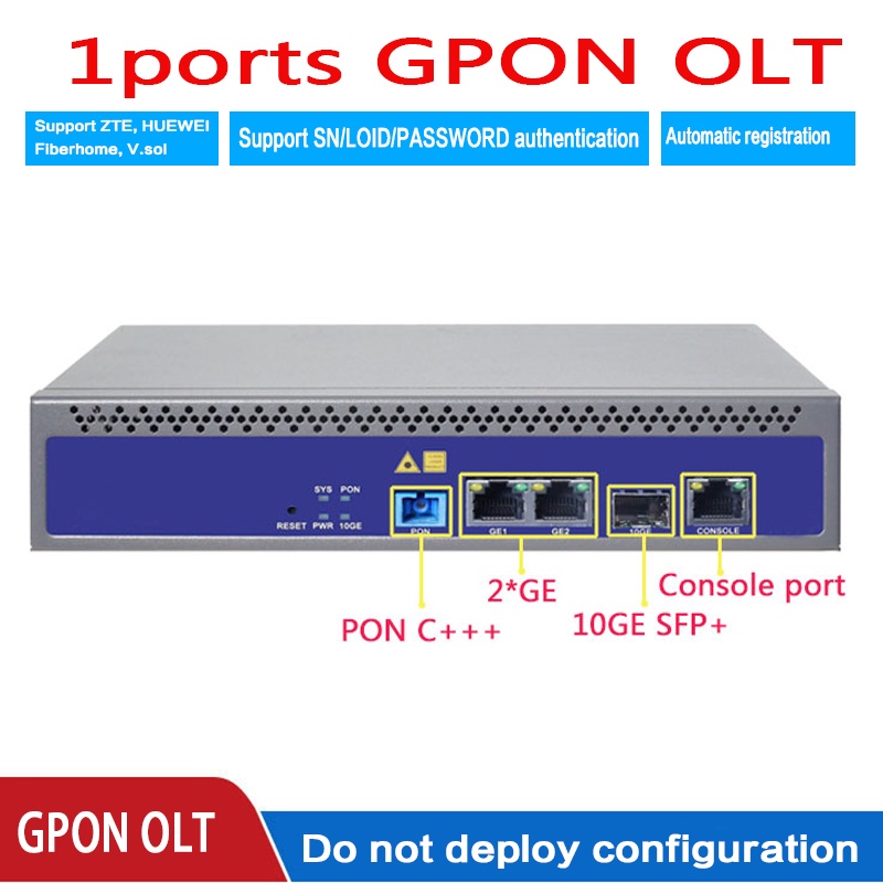 Vsol GPON OLT XPON ONU SNMP 1 พอร์ต FTTH 1:128 พอร์ตเดียว ขนาดเล็ก ...
