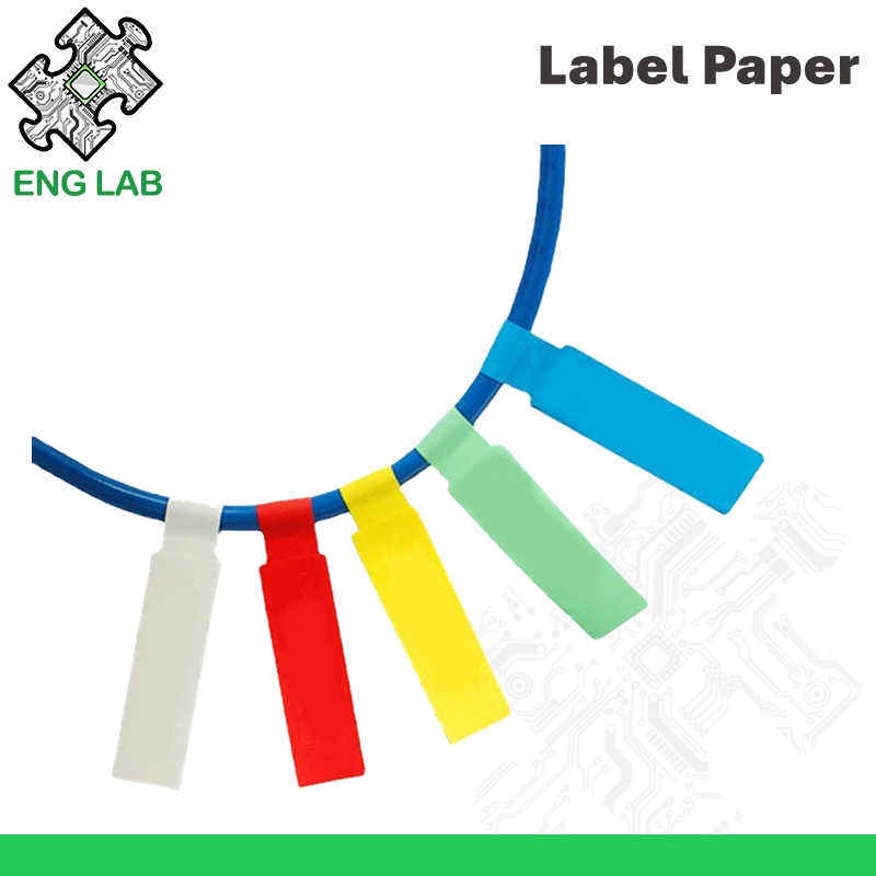 ENGLAB★ชุด 5 แผ่น กระดาษมาร์คฉลากสายเคเบิลโพลีโครมาติก สติ๊กเกอร์ระบุ ...