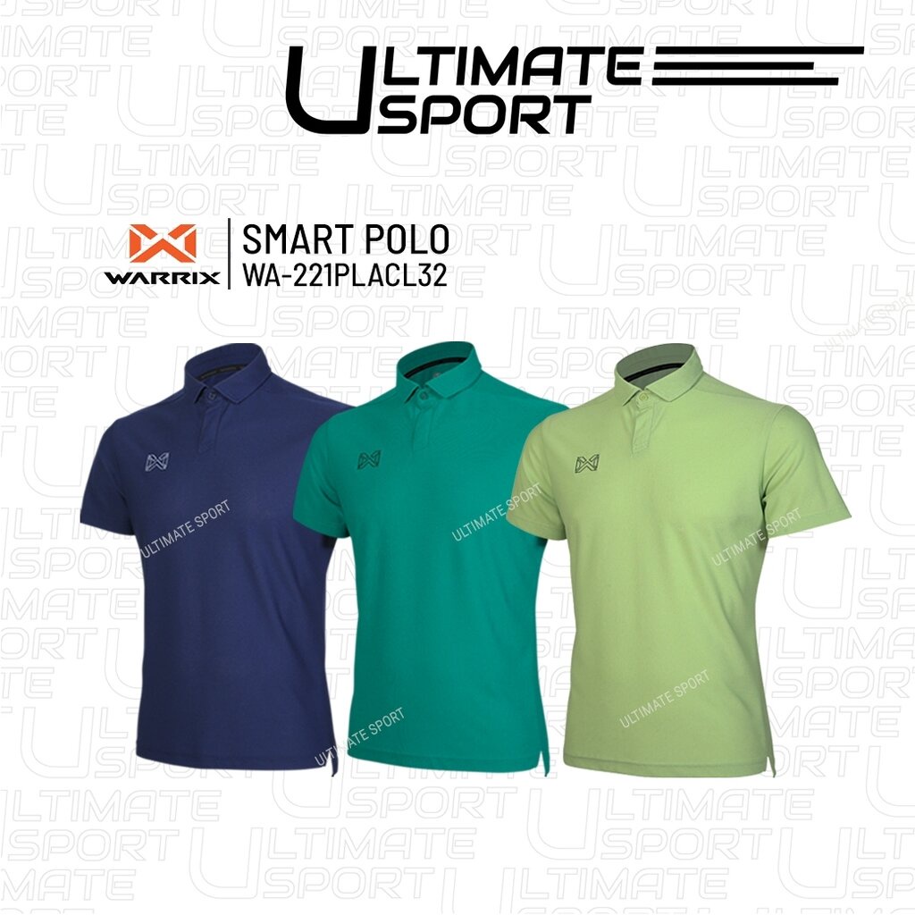 WARRIX รุ่น SMART POLO เสื้อโปโลวอริกซ์ วาริกซ์ สีล้วน (WA-221PLACL32) สีกรมท่า/เขียว/เขียว่อน ...