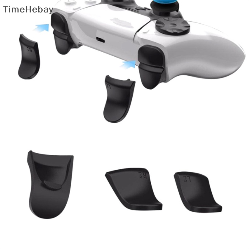 Timehebay ชุดอุปกรณ์เสริม PS5 เข้าได้กับตัวควบคุม DualSense Thumb Grip Joy + L2 R2 Trigger ...