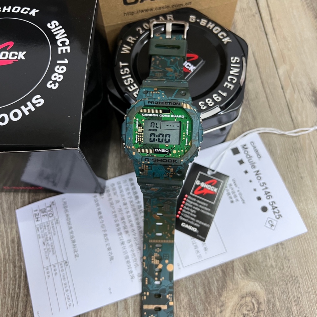 Casio gshock DWE-5600CC-3 แผงวงจร ลายพราง สีเขียว สําหรับผู้ชาย | Shopee Thailand