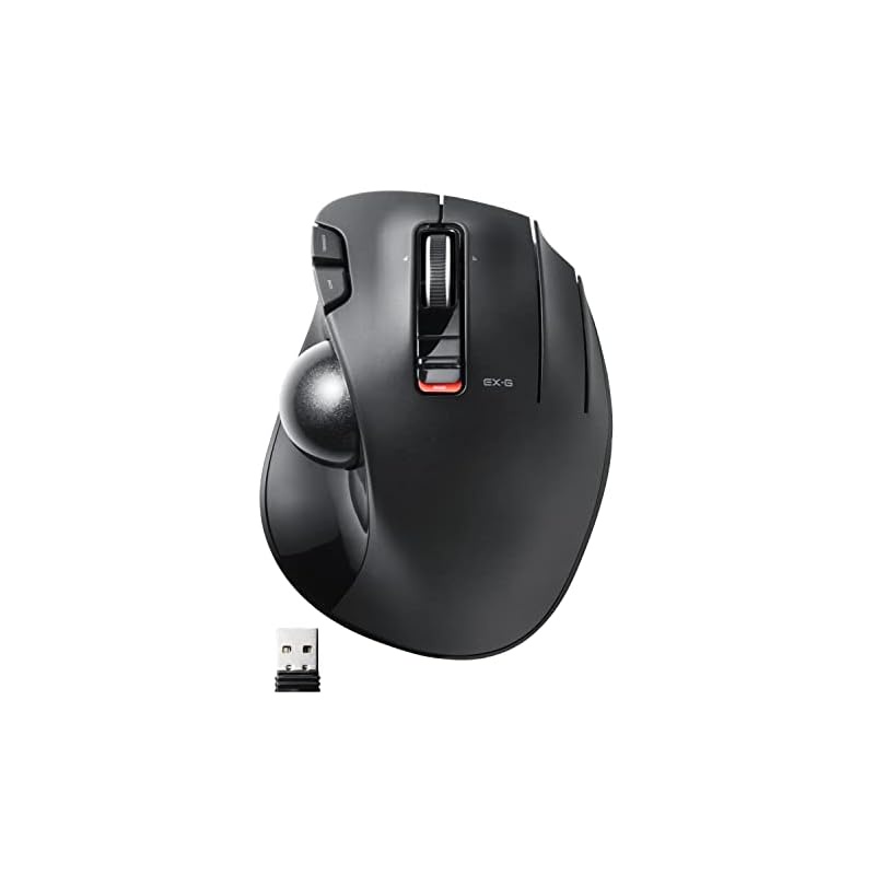 ส่งตรงจากญี่ปุ่น Elecom Mouse Wireless (รวมตัวรับสัญญาณ) Trackball 6 ปุ่ม สีดํา M-Xt3Drbk ...