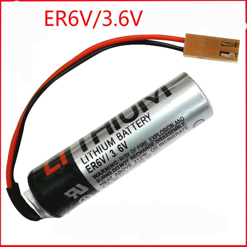 Toshiba ER6V ปลั๊กน้ำตาล.3.6V แบตเตอรี่ลิเธียมควบคุมอุตสาหกรรมอุปกรณ์ ...