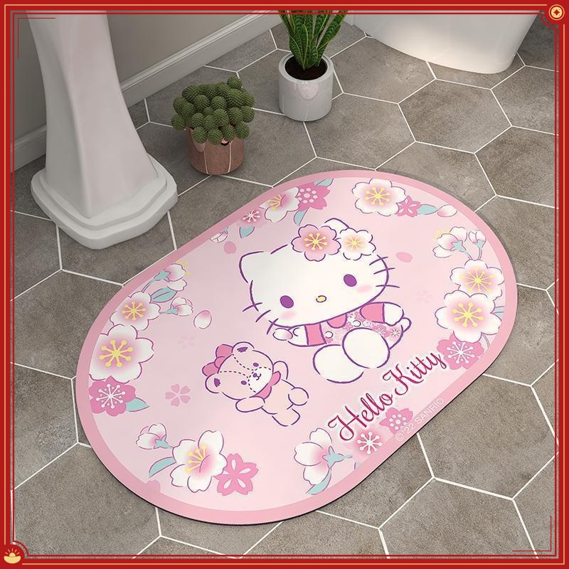 Hello Kitty Soft Diatom Mud ห้องน้ําดูดซับเสื่อปูพื้นไม่กี่วินาที Quick ...