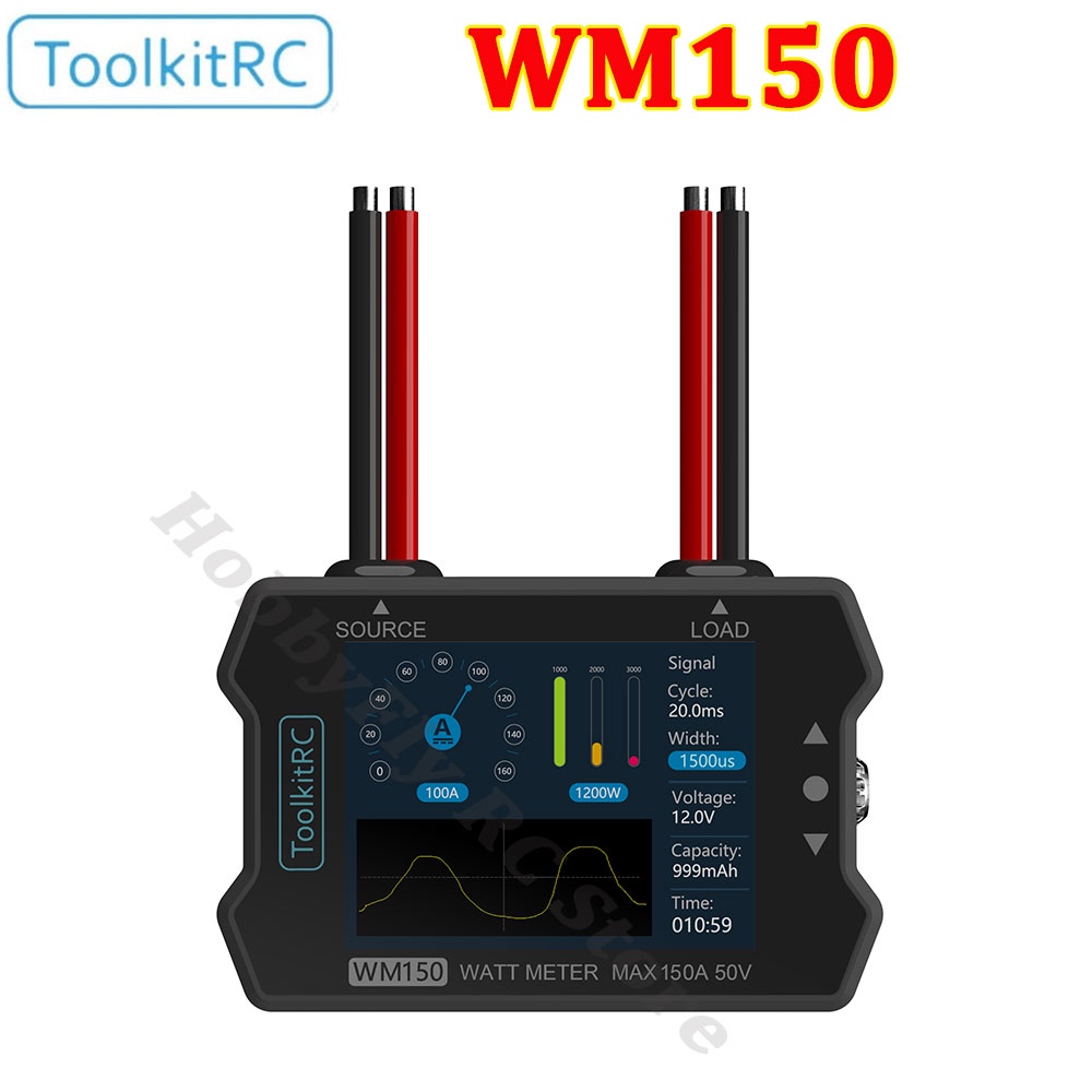 Toolkitrc WM150 เครื่องวิเคราะห์แรงดันไฟฟ้า หน้าจอ LCD 150A 50V สําหรับ ...