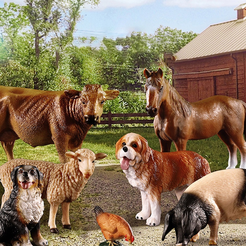 1PC Resin Realistic Mini Farm Cognition Education Toys Simulated ...