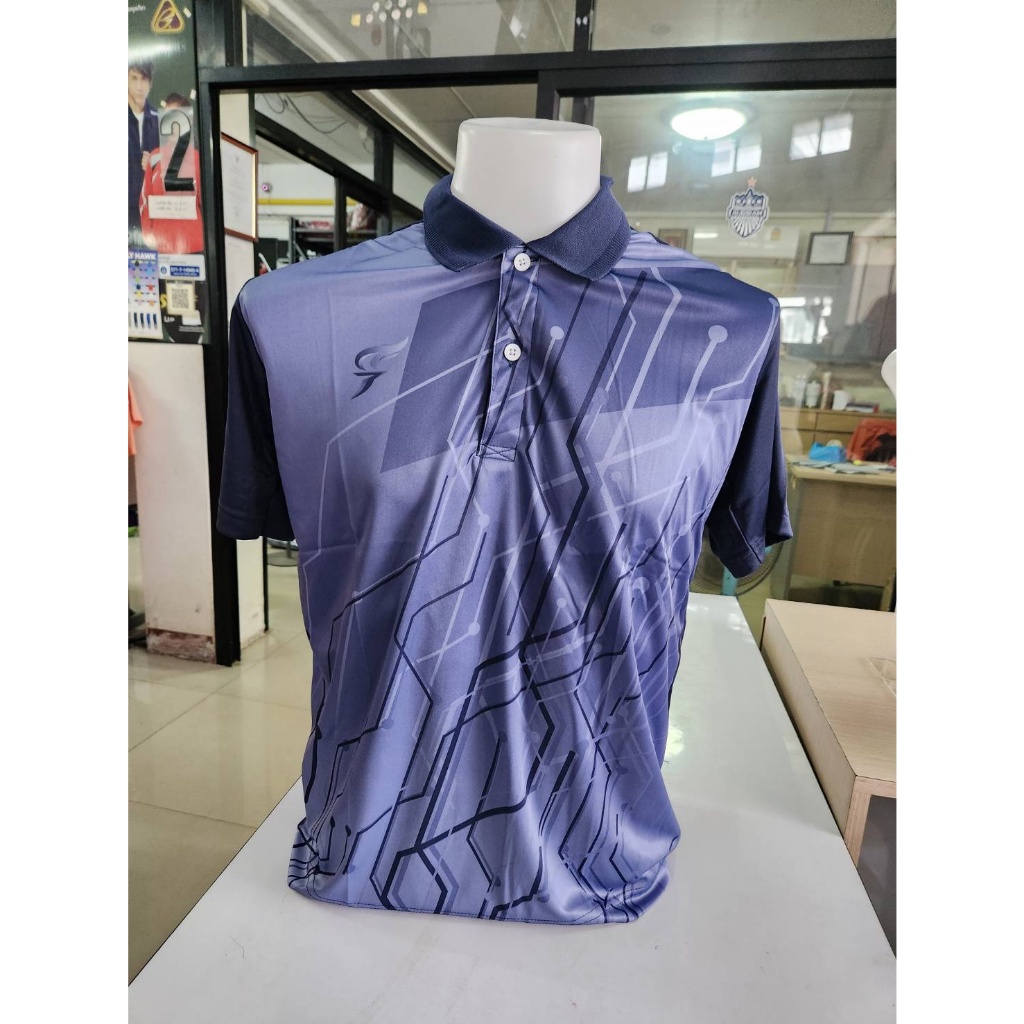 เสื้อกีฬาราคาถูก เสื้อคอปกสีแดง ใส่ได้ทั้งชายหญิง ผ้าพิมพ์ลาย ใส่สบาย ...