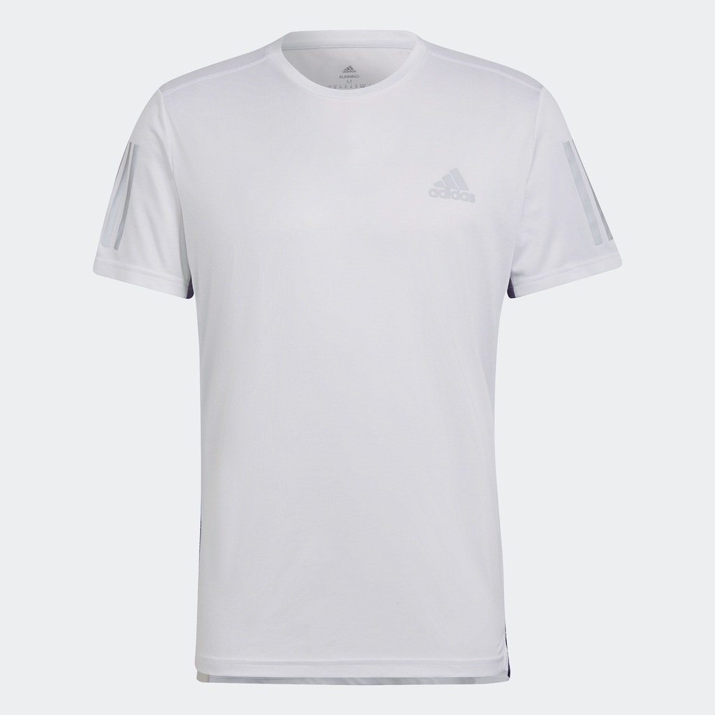 adidas วิ่ง เสื้อยืดคัลเลอร์บล็อก Own the Run ผู้ชาย สีขาว HB9160 ...