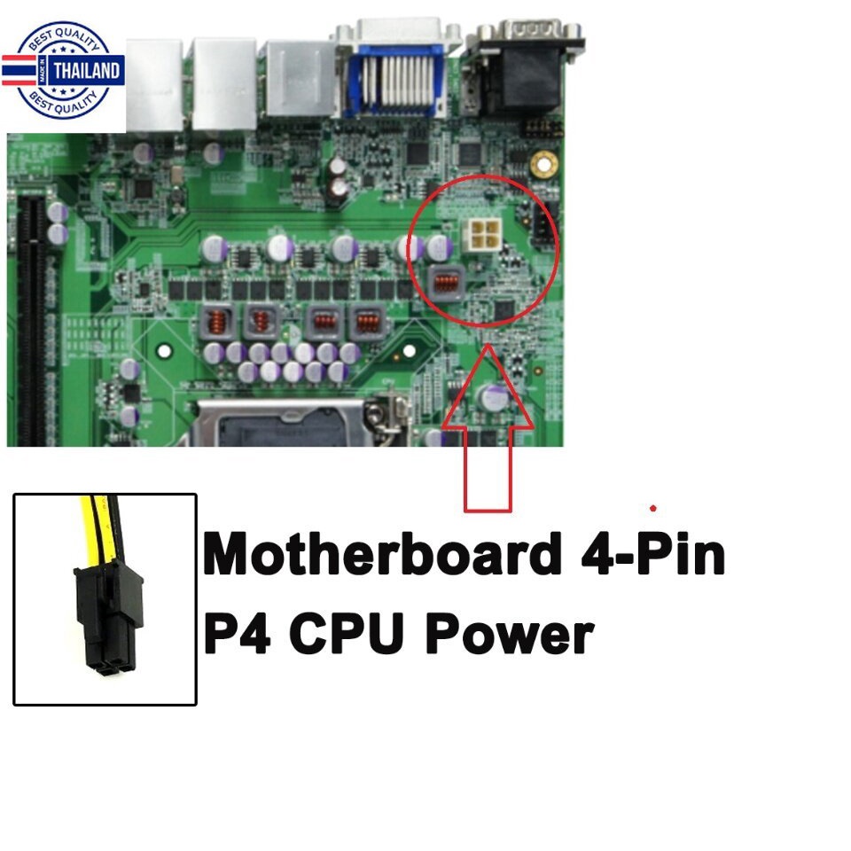 สายแปลง Power IDE ไปเป็น ไฟเลี้ยง CPU แ 4Pin 4 Pin Ide Molex To Motherboard 4-Pin P4 CPU Power ...