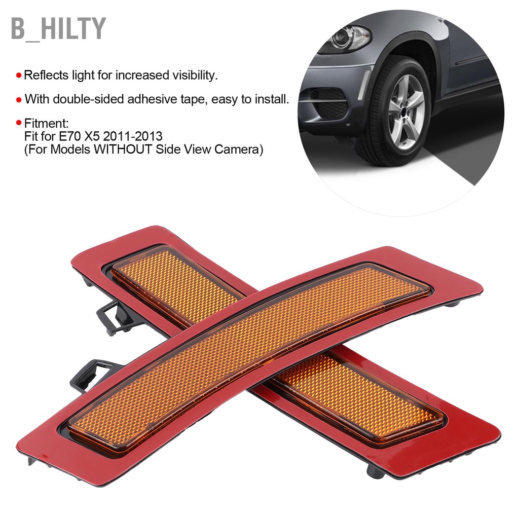 B_HILTY กันชนหน้าซ้ายขวา Reflector 63147274433 Fit สำหรับ E70 X5 LCI ...