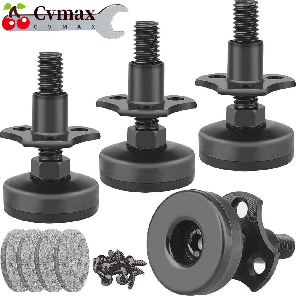Cvmax ขาปรับระดับเฟอร์นิเจอร์ เหล็กคาร์บอน 3/8 นิ้ว -16 เกลียว 4 แพ็ก พร้อมฐานรองน็อต T สําหรับ ...