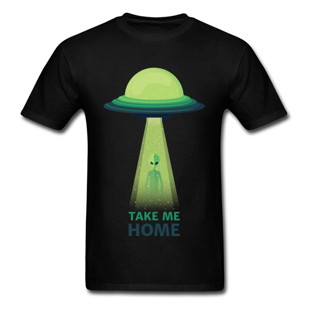 S-5XL ขายดี เสื้อยืดลําลอง แขนสั้น พิมพ์ลายเอเลี่ยน UFO Take Me Home ...