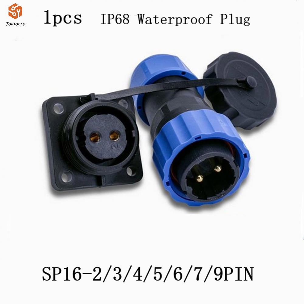 Sp16 ปลั๊กแผงสี่เหลี่ยม / ปลั๊กกันน้ํา IP68 และซ็อกเก็ตเชื่อมต่อวงกลม 2 ...