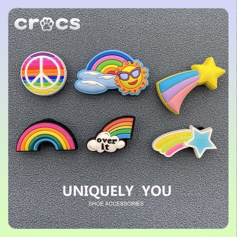 jibbitz crocs rainbow jibbitz crocs เกาหลี jibbitz set crocs jibbitz ...