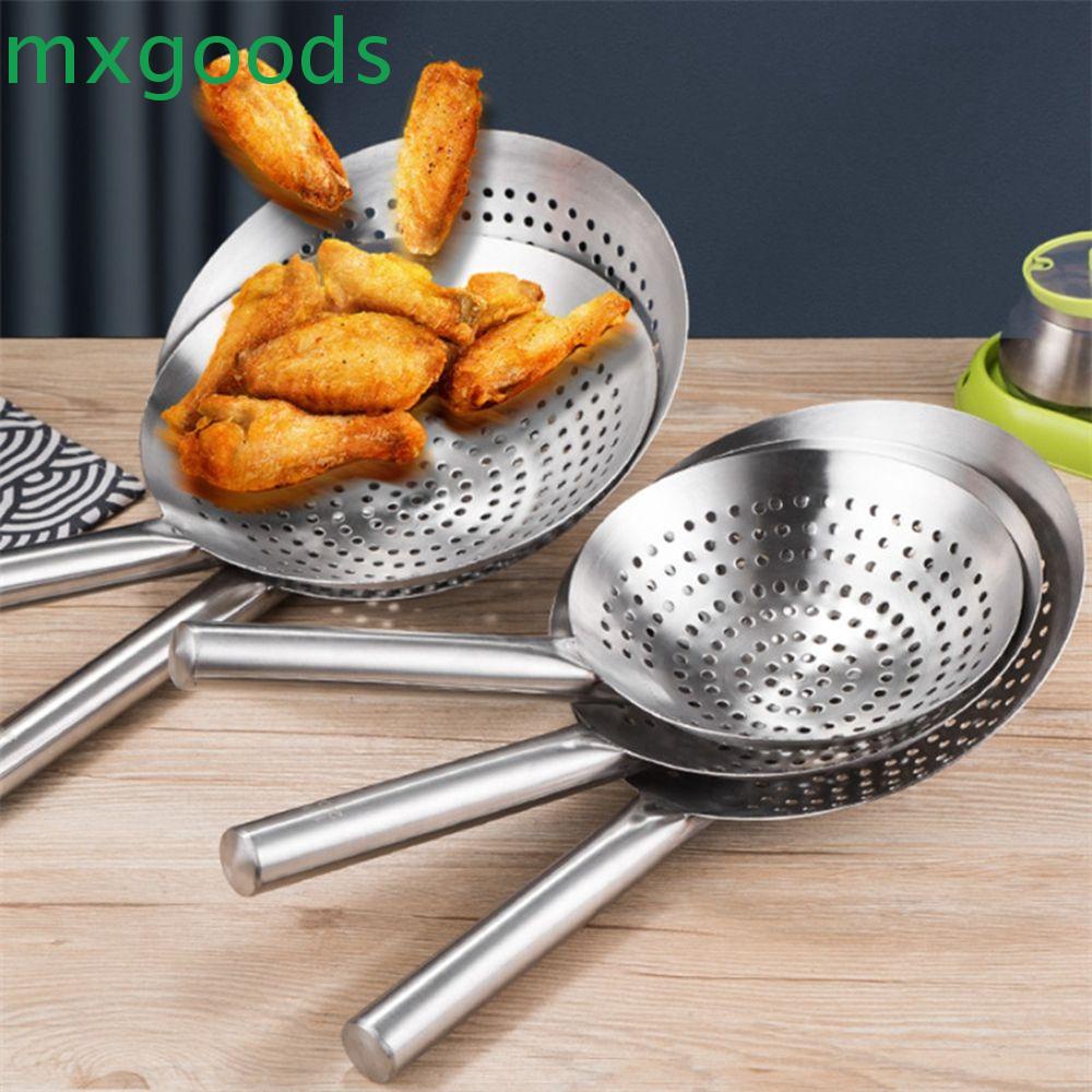 Mxgoods กระชอนโฟม ไขมัน สเตนเลส ตะแกรงร่อนเกี๊ยว เฟรนช์ฟราย แป้ง หม้อทอดลึก | Shopee Thailand