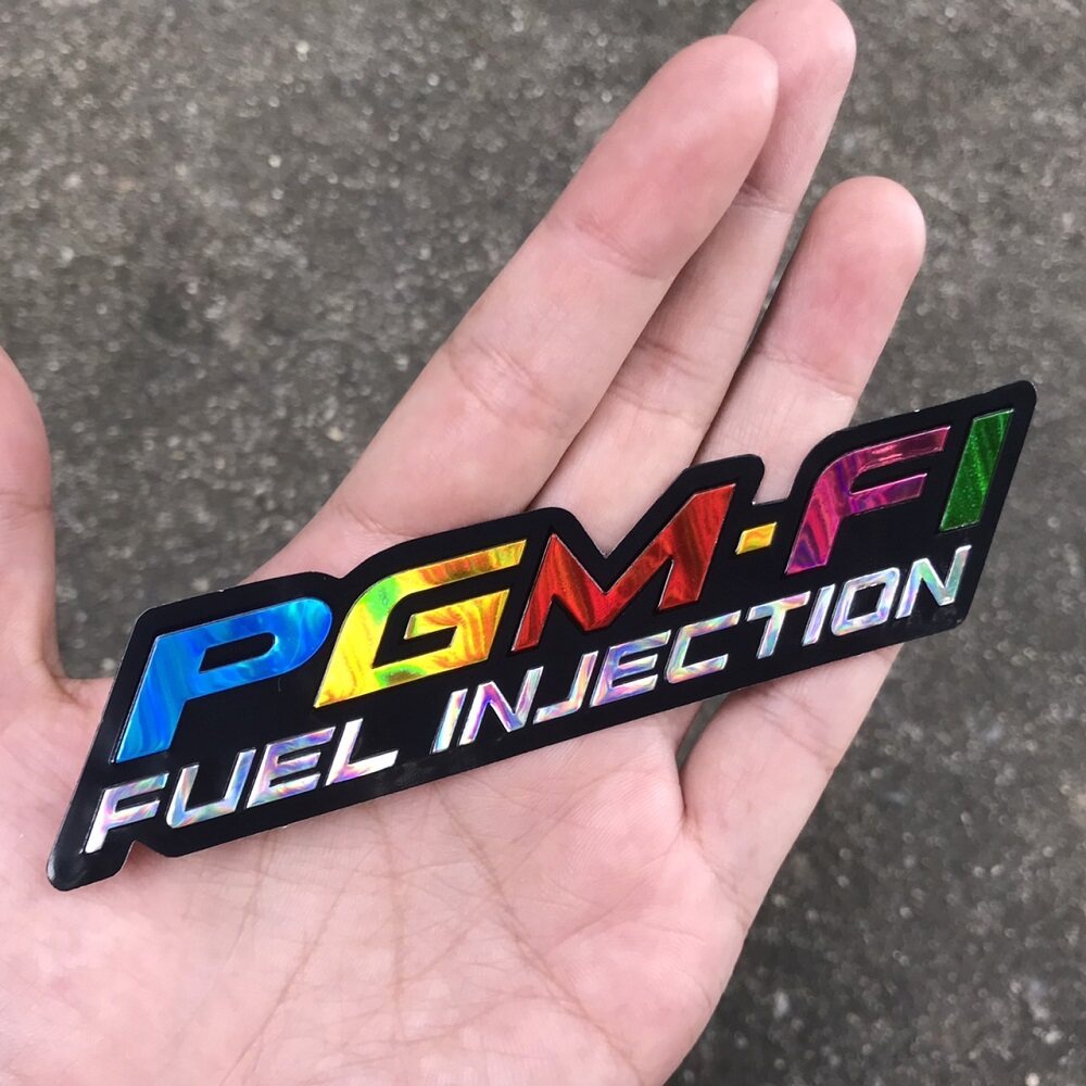 สติ๊กเกอร์ Pgm Fi Fuel Injection สติกเกอร์ 2ชิ้น PGM-FI Honda แต่งรถ ...