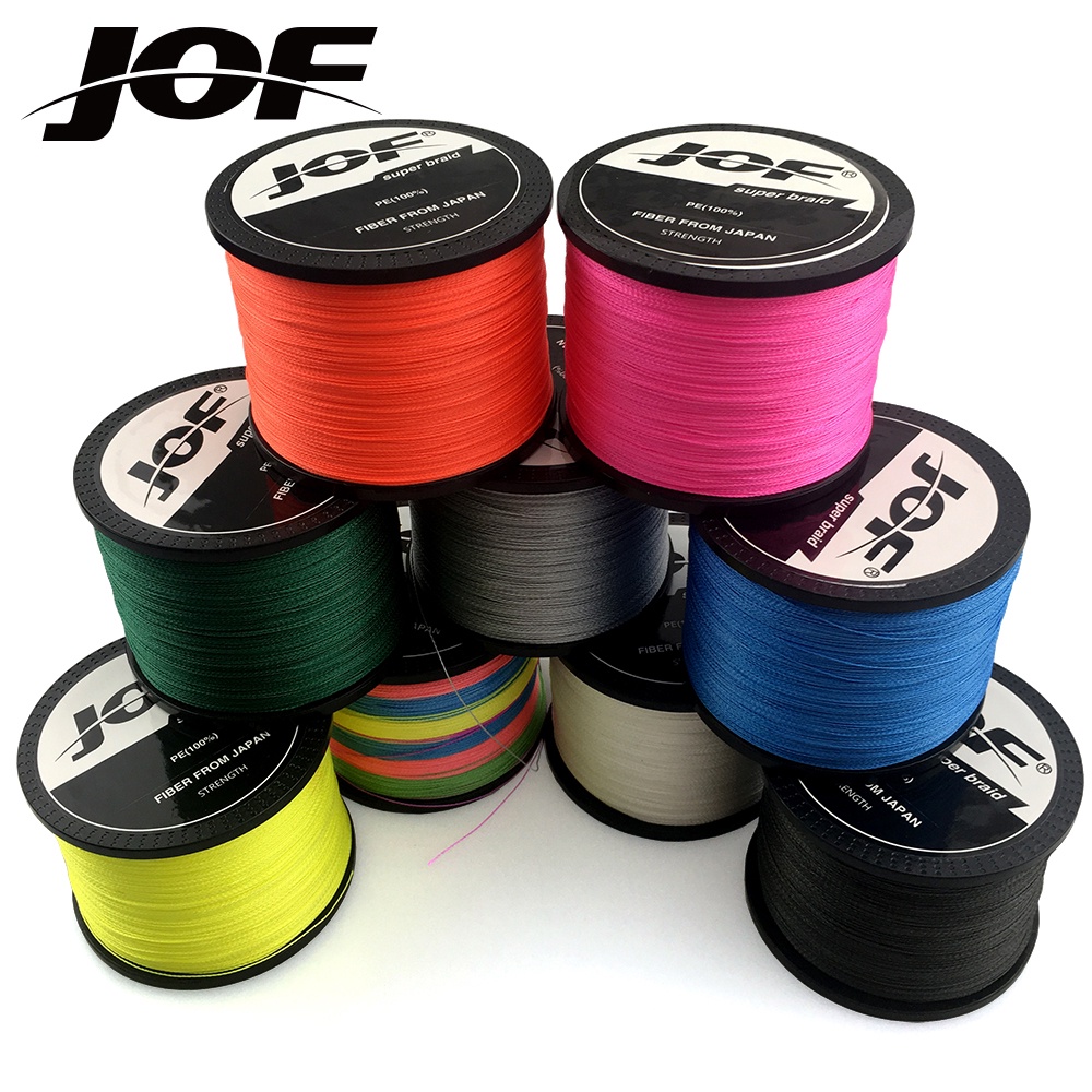 JOF PE Braided Wire Fishing Line 4 Strands 1000M 500M Japan Strong ...