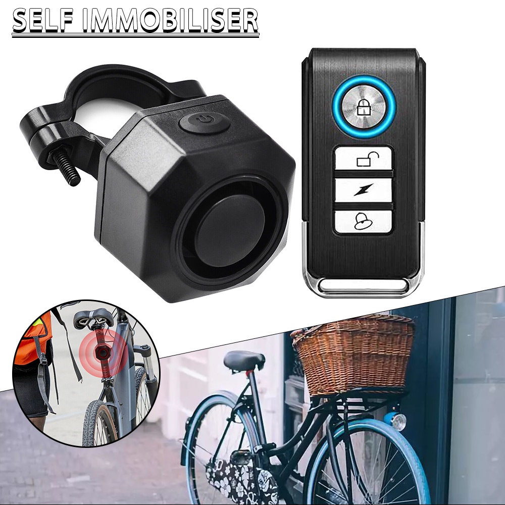 New USB Rechargeable Anti-Theft Vibration Motorcycle Bicycle Bike Alarm 110dB | Shopee Thailand