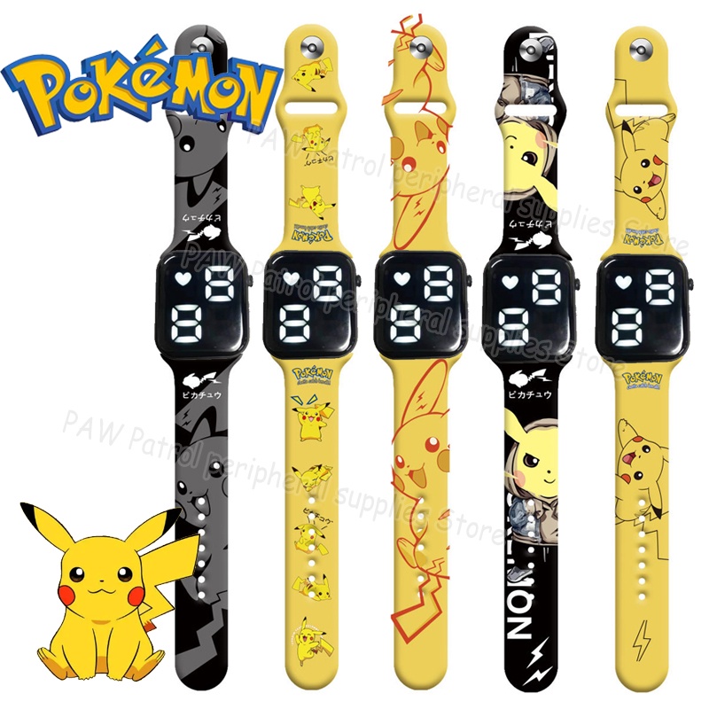 Pokemon Original Pikachu LED Digital Watch Electronic Watch Boys Girls ...