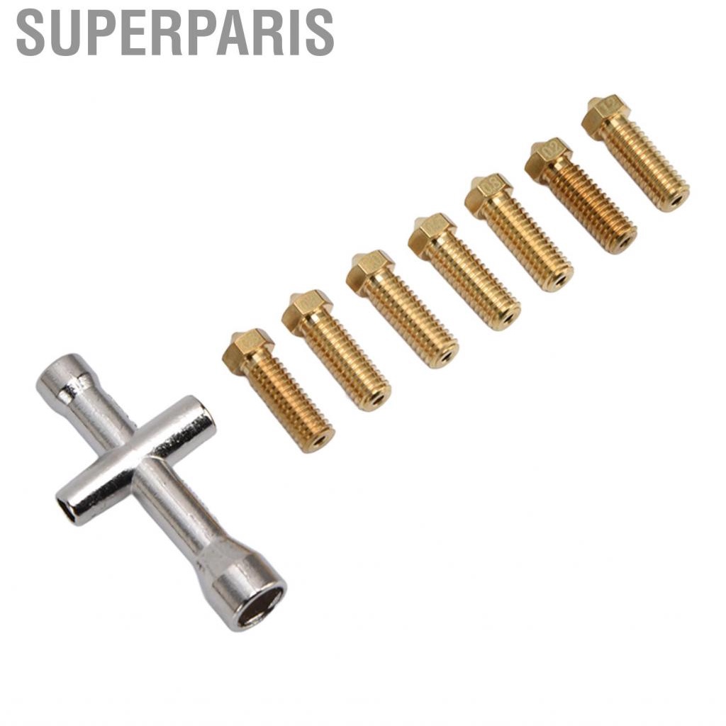 Superparis 3D Print Head Set Printer Nozzle Kit Brass Extruder Nozzles ...