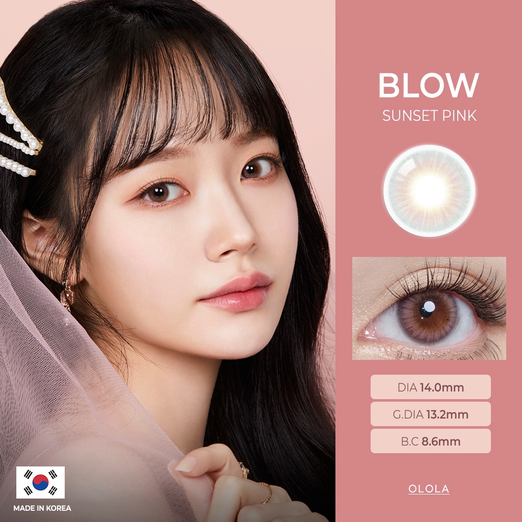 [Olola] คอนแทคเลนส์ _ เป่าแสงแดด สีชมพู (รายเดือน)_ผลิตในเกาหลี ...