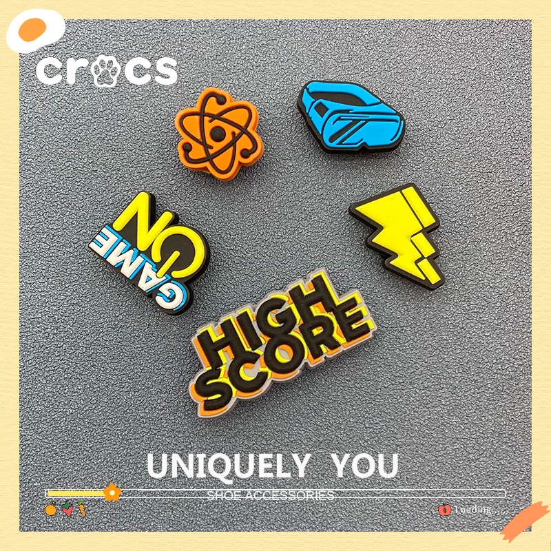 Corcs jibbitz Game Series Crocs หัวเข็มขัดรองเท้า ลายการ์ตูนน่ารัก หัว ...