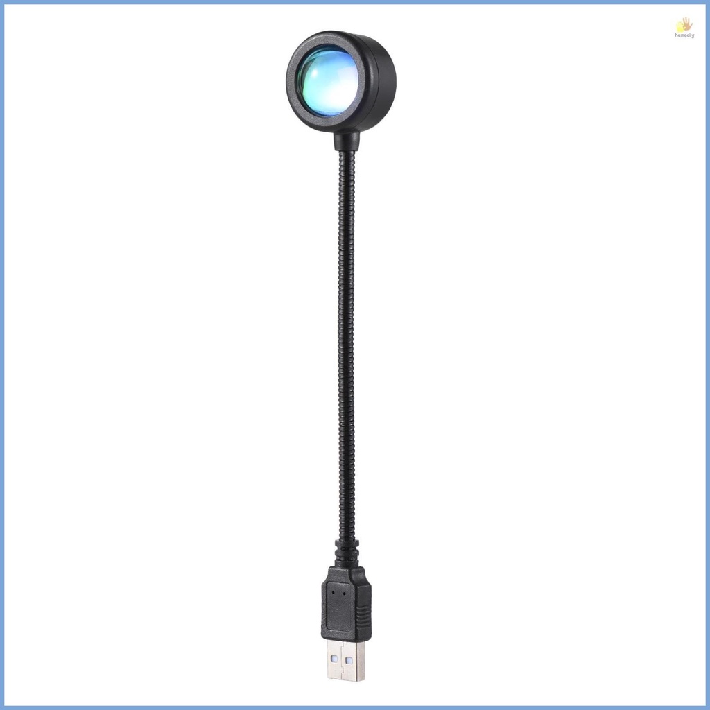 LED Light Sunset Lamp Projector 360°Rotatable USB Socket Bedroom Decor ...