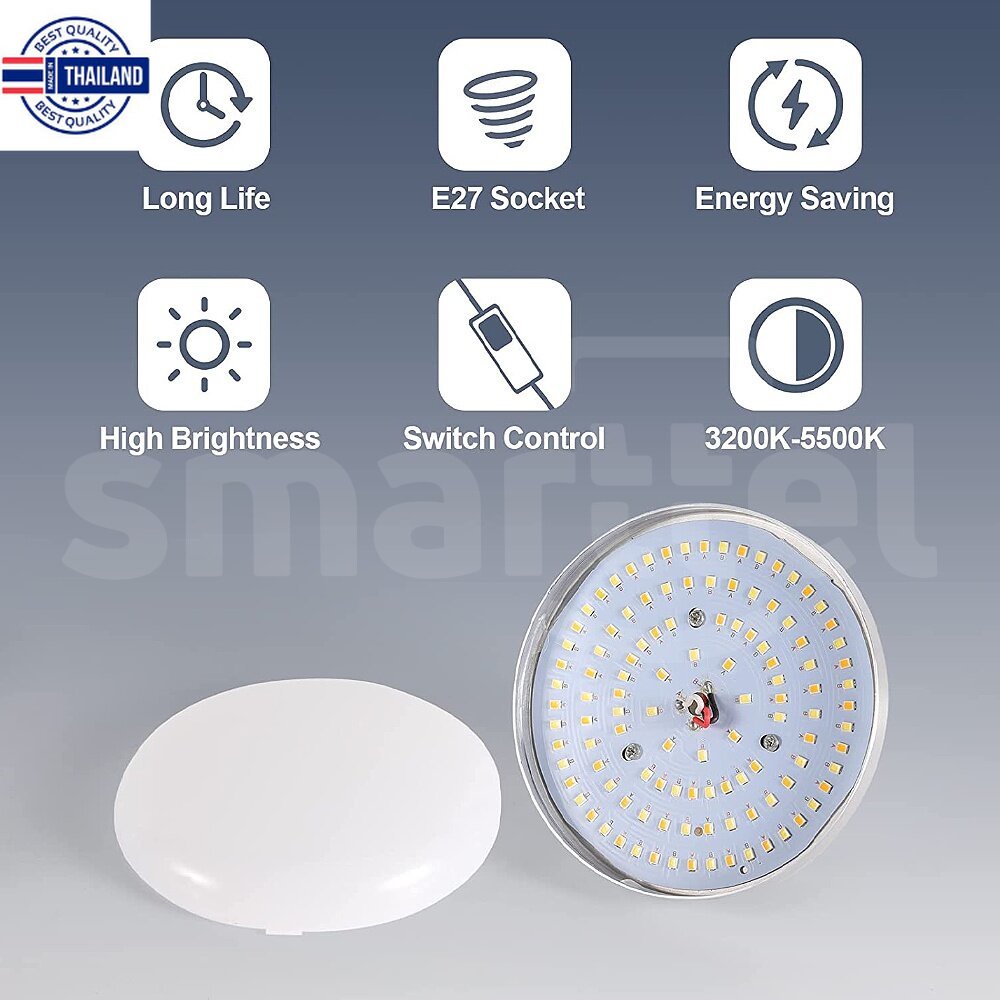 หลอดไฟ E27 85W/150W 3200K-5500K Bi-Color Dimmable LED Energy Saving Light Bulb เหมาะกัการใช้งาน ...