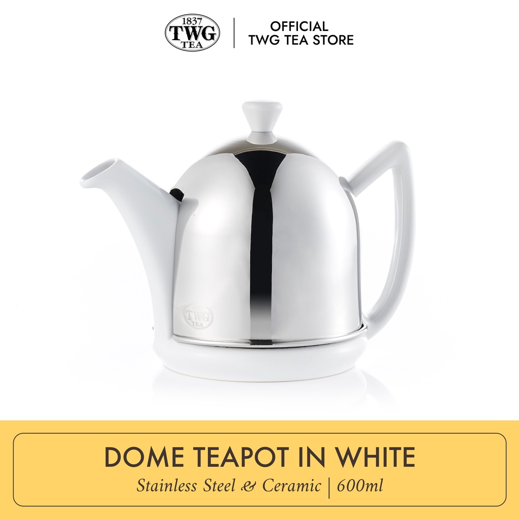 TWG Dome Teapot in White 600 ml กาน้ำชา พักน้ำชา ขนาด 600 มล. | Shopee ...