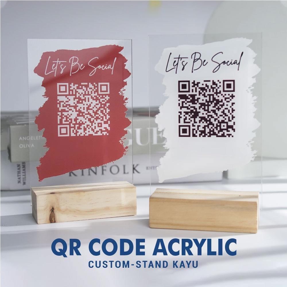 Custom QR STAND/ STANDING QR CODE TABLE CAFE / RESTO / คุณภาพ ACRYLIC ...