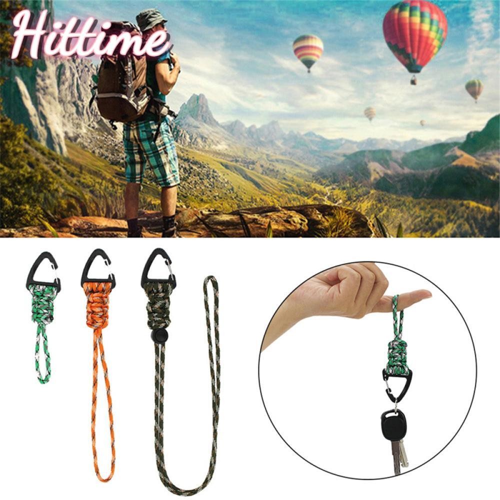 Hittime Paracord พวงกุญแจ Braided Nylon Lanyard โลหะสามเหลี่ยมหัวเข็มขัดความแข็งแรงสูงร่มชูชีพ ...