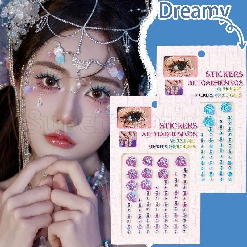 Dreamy Shell Crystal Diamond Patch - Party Cosplay Decals - แต่งหน้า ...