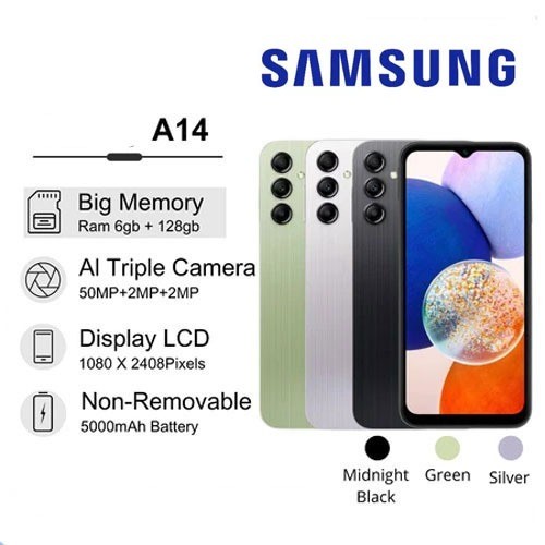 Samsung Galaxy A14 RAM6/ROM128 ขนาดหน้าจอ 6.6 นิ้ว ภาพถ่ายคมชัดมาก ...