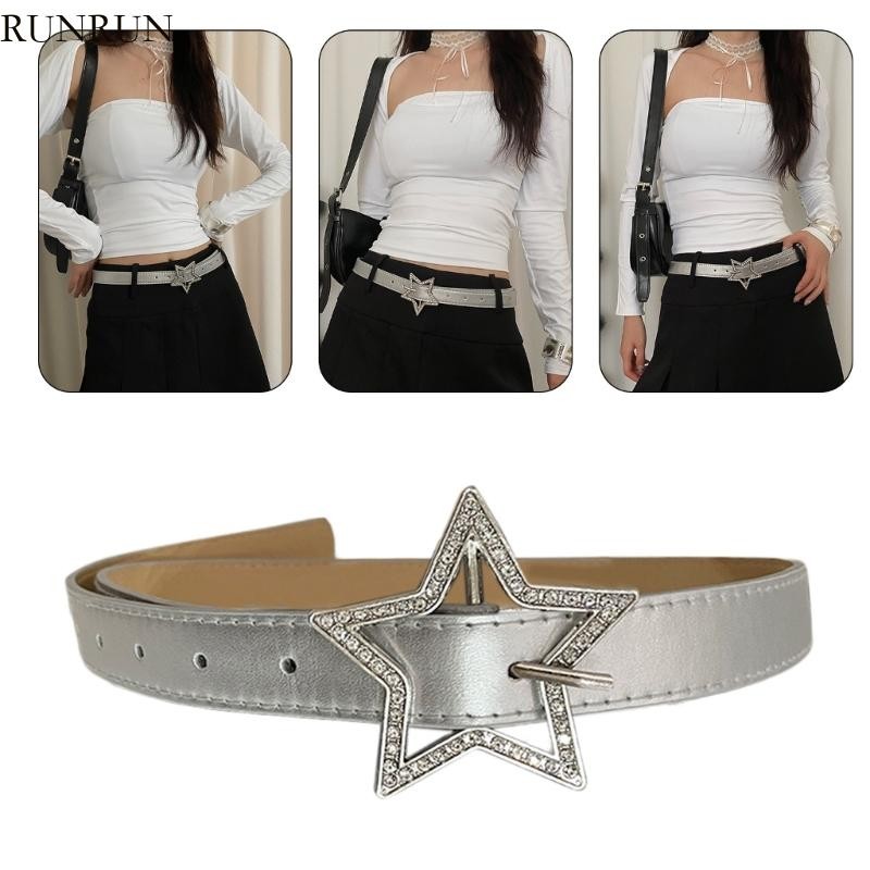 Run Rhinestones เข็มขัดเอว Studded Heavy Duty Jean Scale เข็มขัด Simple ...
