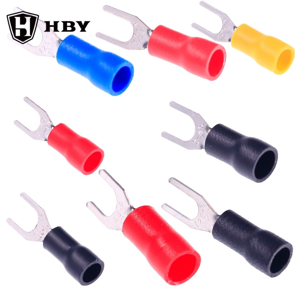 100 ชิ้นฉนวนส้อมขั้วต่อสายไฟไฟฟ้า Crimp Terminal SV1.25-3 | Shopee Thailand