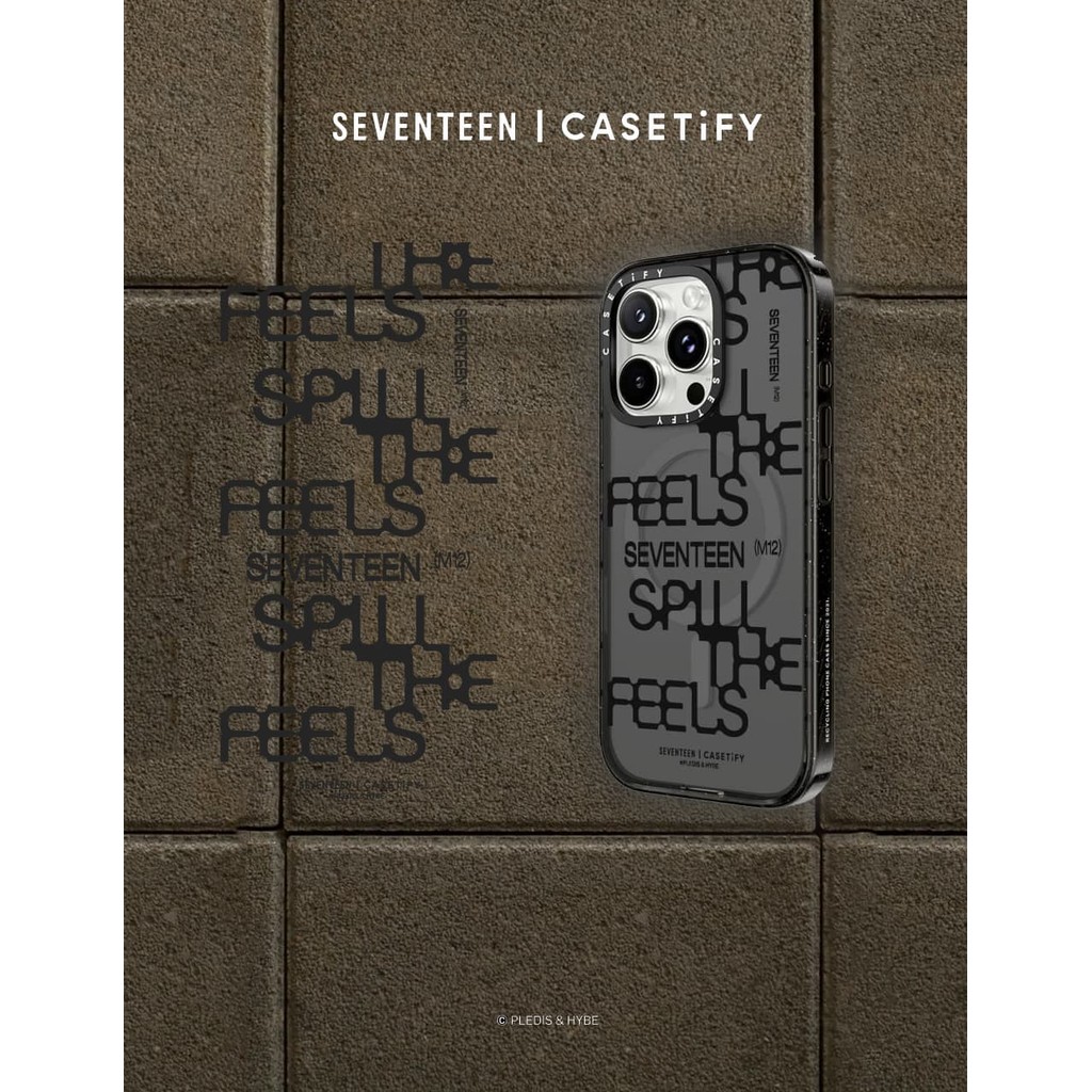 Casetify X SEVENTEEN FEELS - เคสผลกระทบสีเทาแม่เหล็กดูด Hard อะคริลิคด้านหลังสําหรับ Apple ...