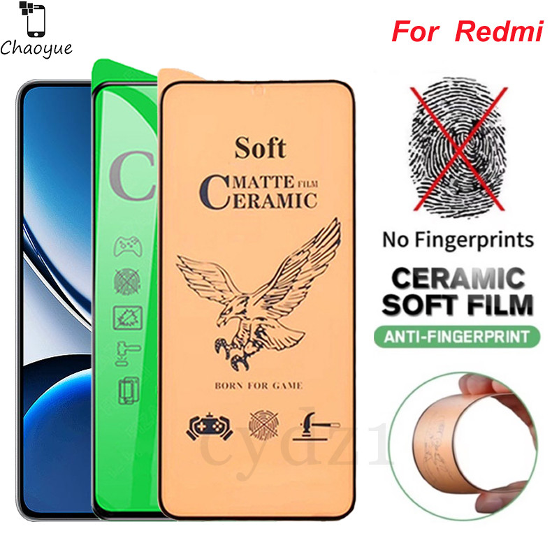 ฟิล์มเซรามิกใส แบบนิ่ม กันรอยหน้าจอ สำหรับ Xiaomi Redmi 14C 13 13C 12 12C 11A 10 10A 10C 9 9A 9C ...
