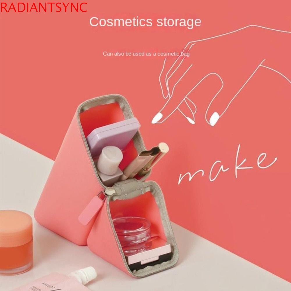 Radiantsync ที่ใส่ปากกา, กล่องเก็บเครื่องเขียนสร้างสรรค์ 2 ชั้น, ที่เก็บโต๊ะซิลิโคนแบบพกพาความจุ ...