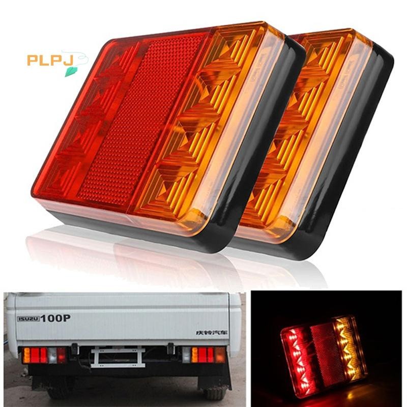 Plpj กันน้ํา 8 LED Trailer ไฟท้ายด้านหลัง 12V DC รถบรรทุกเรือ Caravan ...