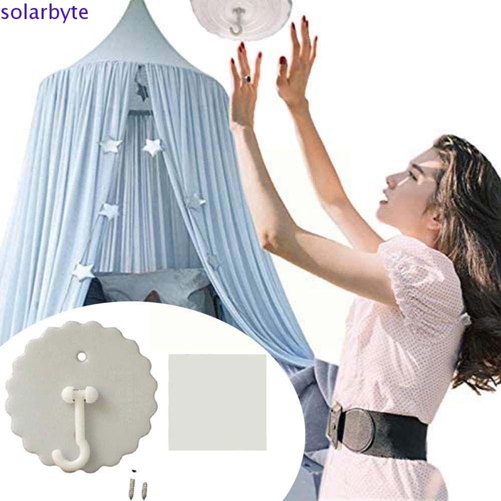 Solarbyte ที่แขวนมุ้งกันยุงระเบียงสองทางเพื่อติดตั้งชั้นตะขอตู้ตู้เสื้อผ้าพร้อมสกรูและเทปตะขอ ...