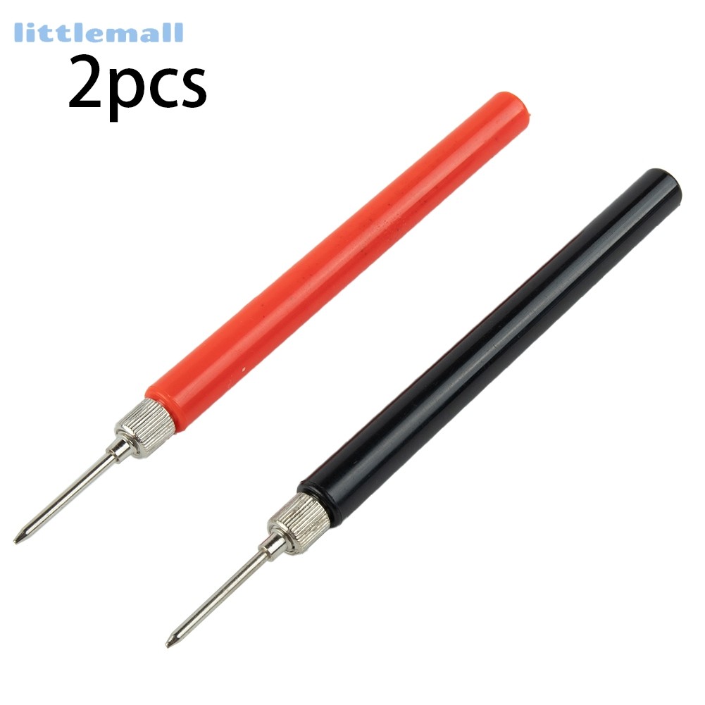 2 ชิ้นมัลติมิเตอร์สปริง Test Probe Tip ฉนวนทดสอบตะขอขั้วต่อสายไฟ 128 มม ...