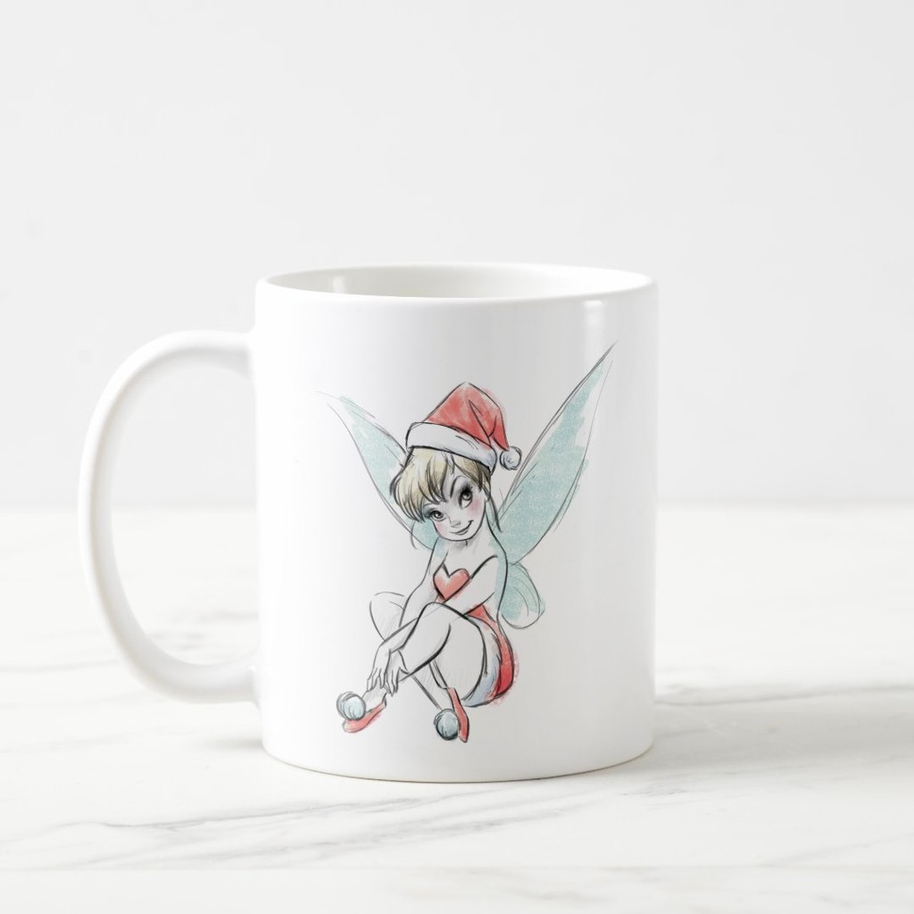 Custom Tinker Bell แก้วกาแฟสีแดงและสีขาว Disn3y Tinker Bell Edition ...